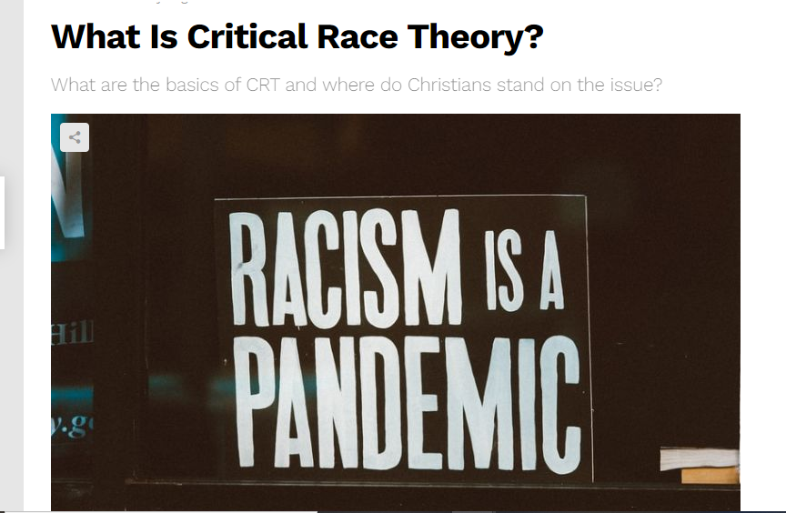 ARTICLE: What is Critical Race Theory? – Sunday to Saturday