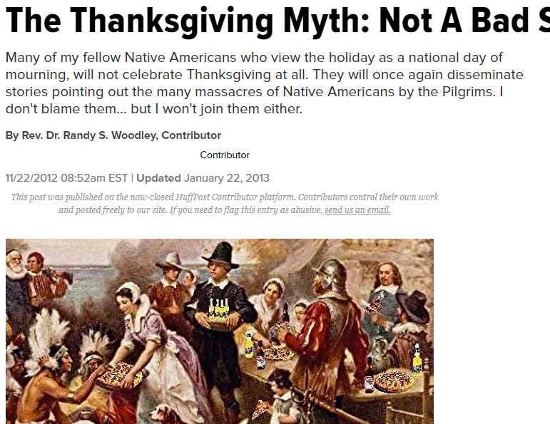 ARTICLE: The Thanksgiving Myth: Not A Bad Start – Sunday to Saturday