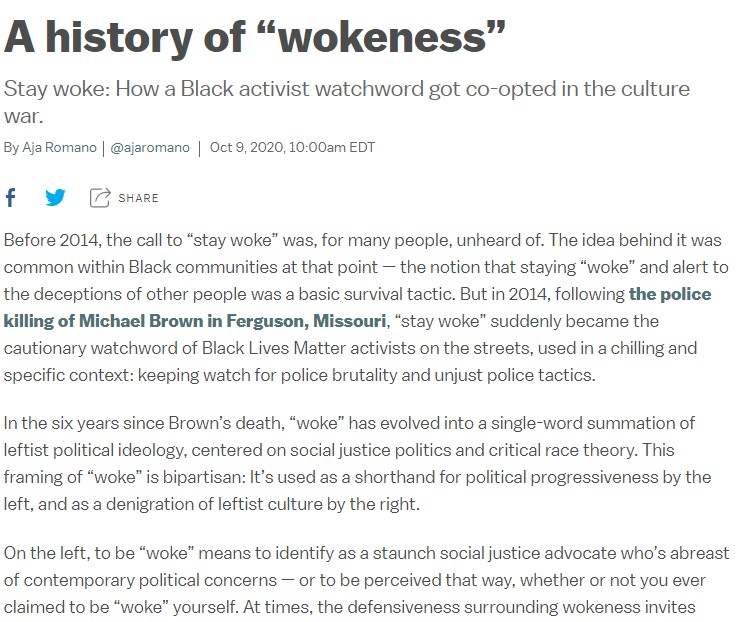ARTICLE: A history of wokeness – Sunday to Saturday